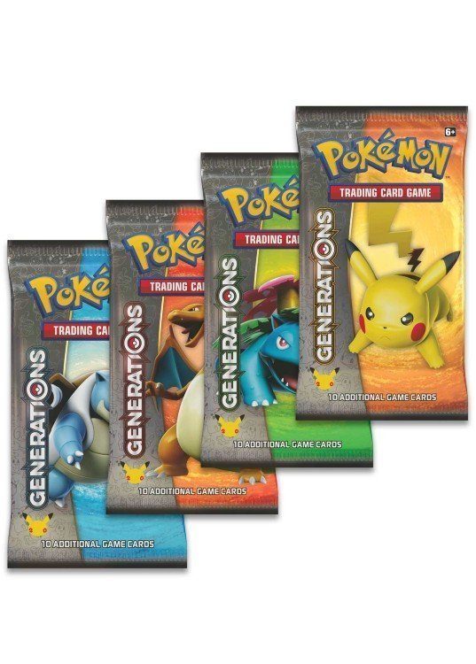 Booster Pack full artwork set (4 stk.) fra XY Generations. - Pokecards.dk