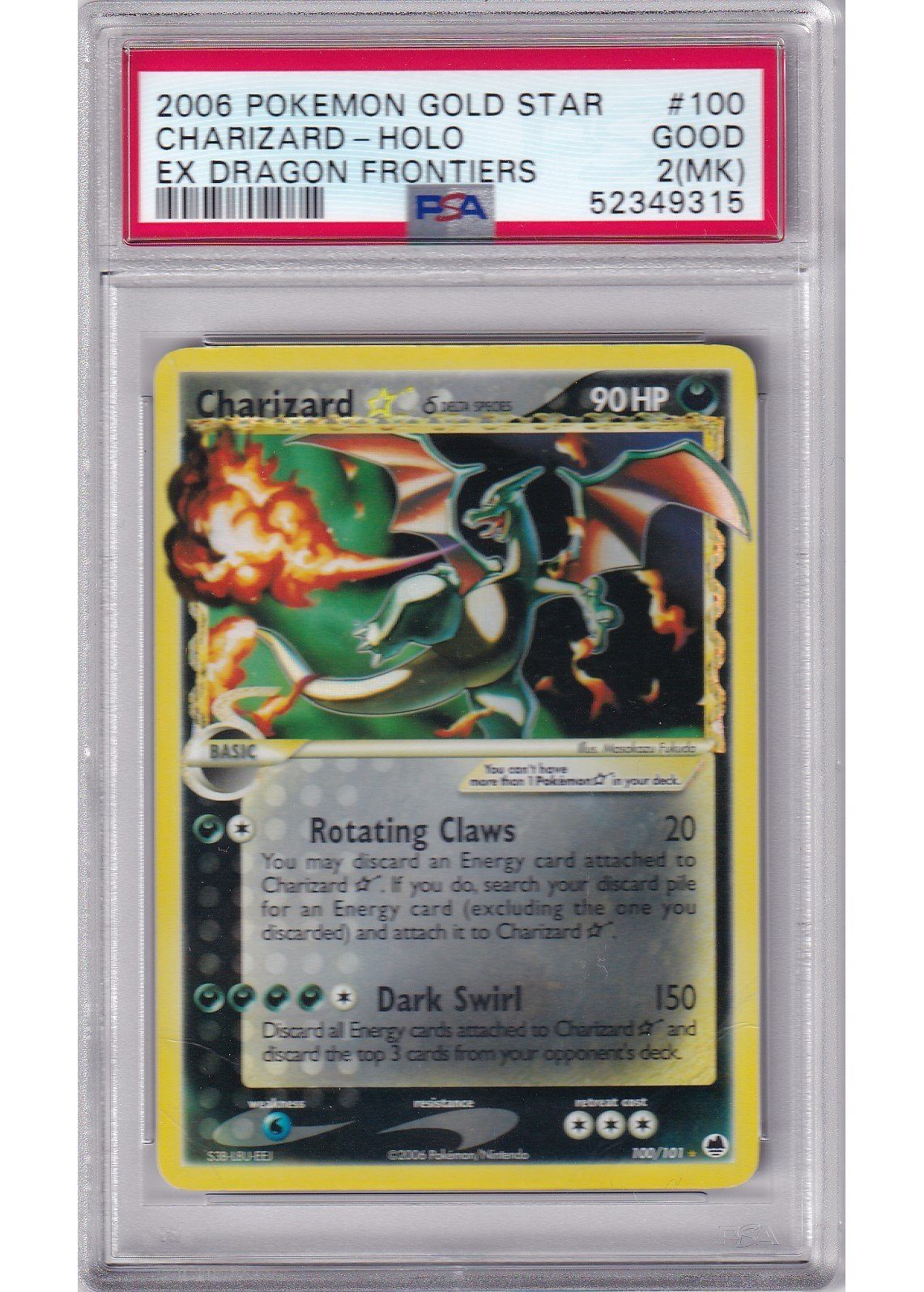 Charizard * (MK) - 100/101 - PSA 2 - Pokecards.dk