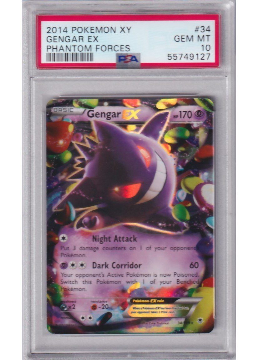 Gengar EX - 34/119 - PSA 10 - Pokecards.dk