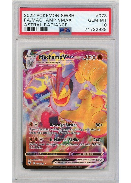 Machamp VMAX - 073/189 - PSA 10 - Pokecards.dk