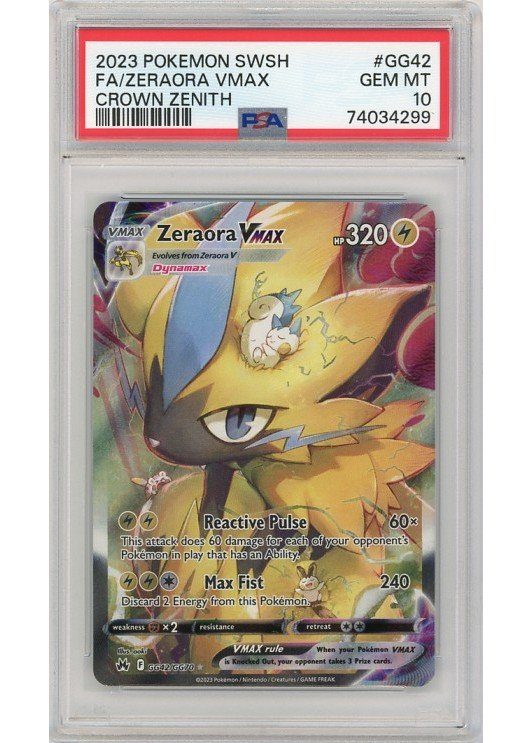 Zeraora VMAX - GG42/GG70 - PSA 10 - Pokecards.dk
