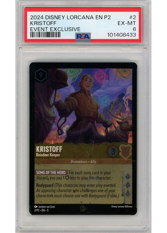 Kristoff (Event exclusive) (Lorcana) - 2/P2 - PSA 6 - Pokecards.dk